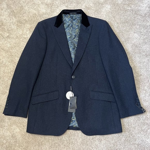 Bachrach | Suits & Blazers | Bachrach Blazer Size 38r Mens Navy Blue ...